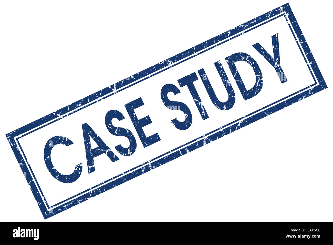 case study blue square stamp isolated on white background Stock Photo ...