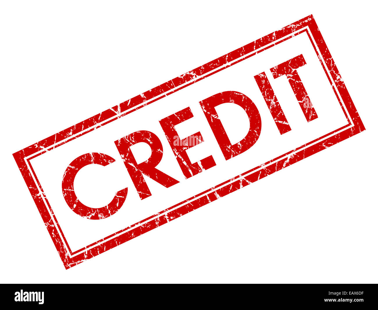 Credit red square grungy stamp isolated on white background Stock Photo ...