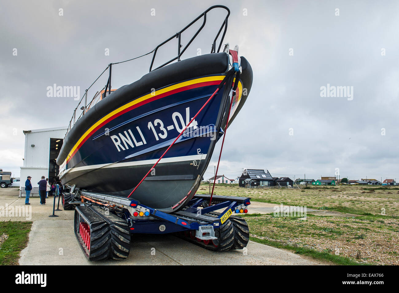 The relief Shannon class Lifeboat "Storm rider" on a trailer ready to ...