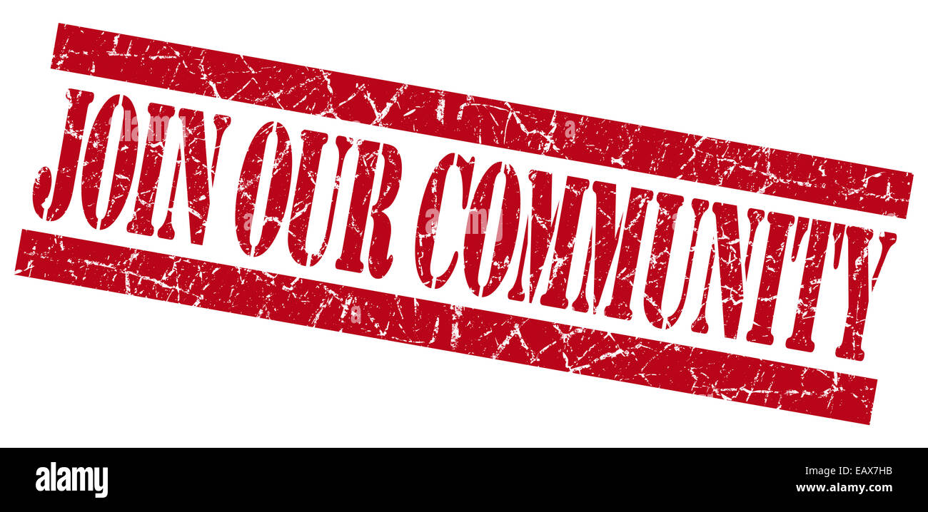 Join community sign grunge Cut Out Stock Images & Pictures - Alamy