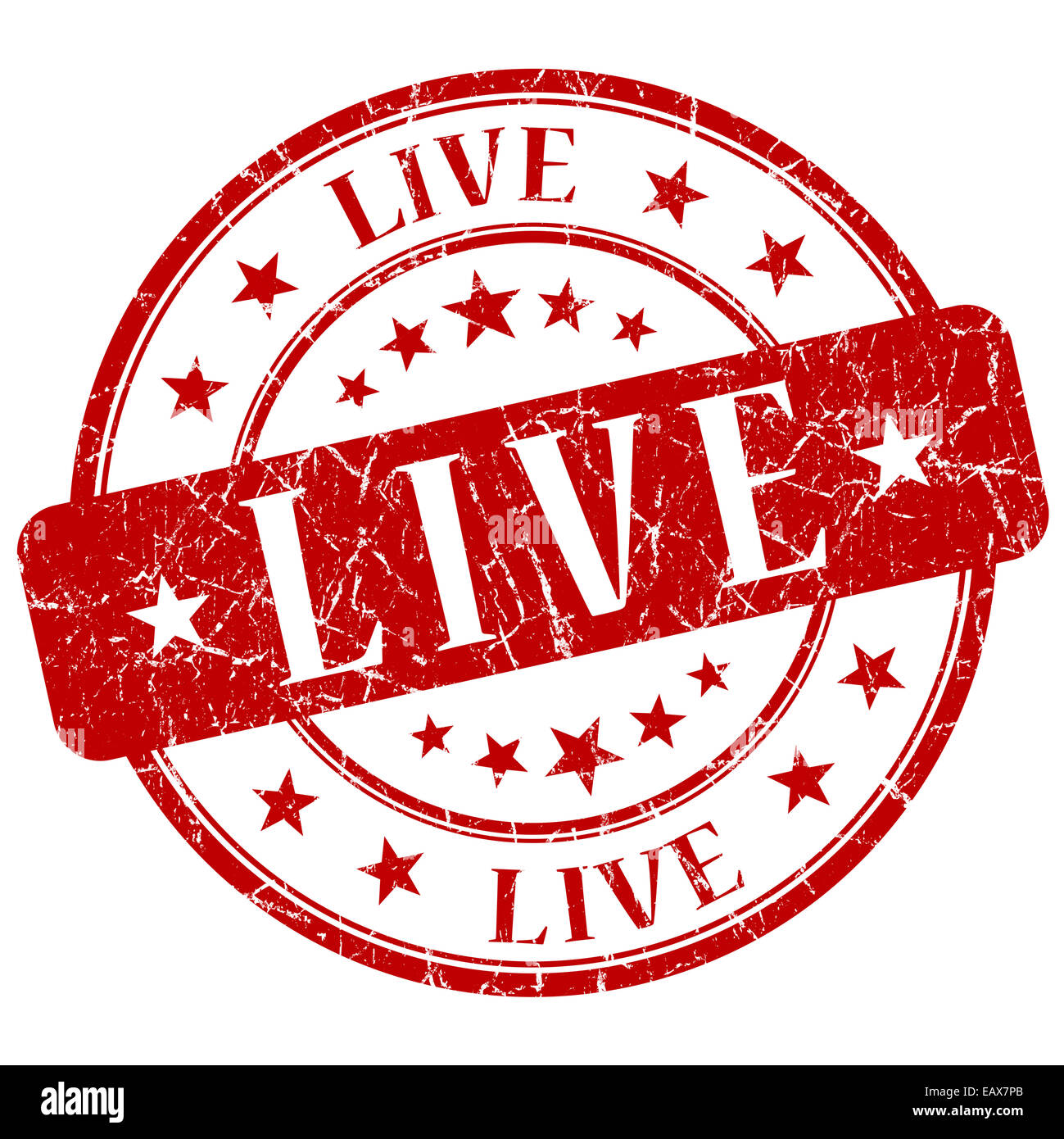 Live Red Stamp Stock Photo - Alamy
