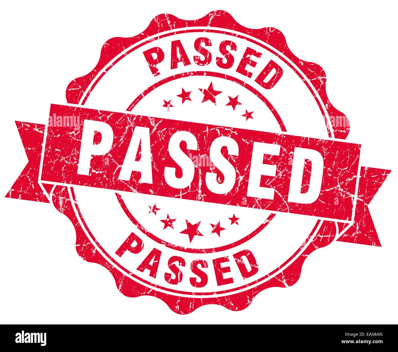 passed red grunge stamp Stock Photo - Alamy