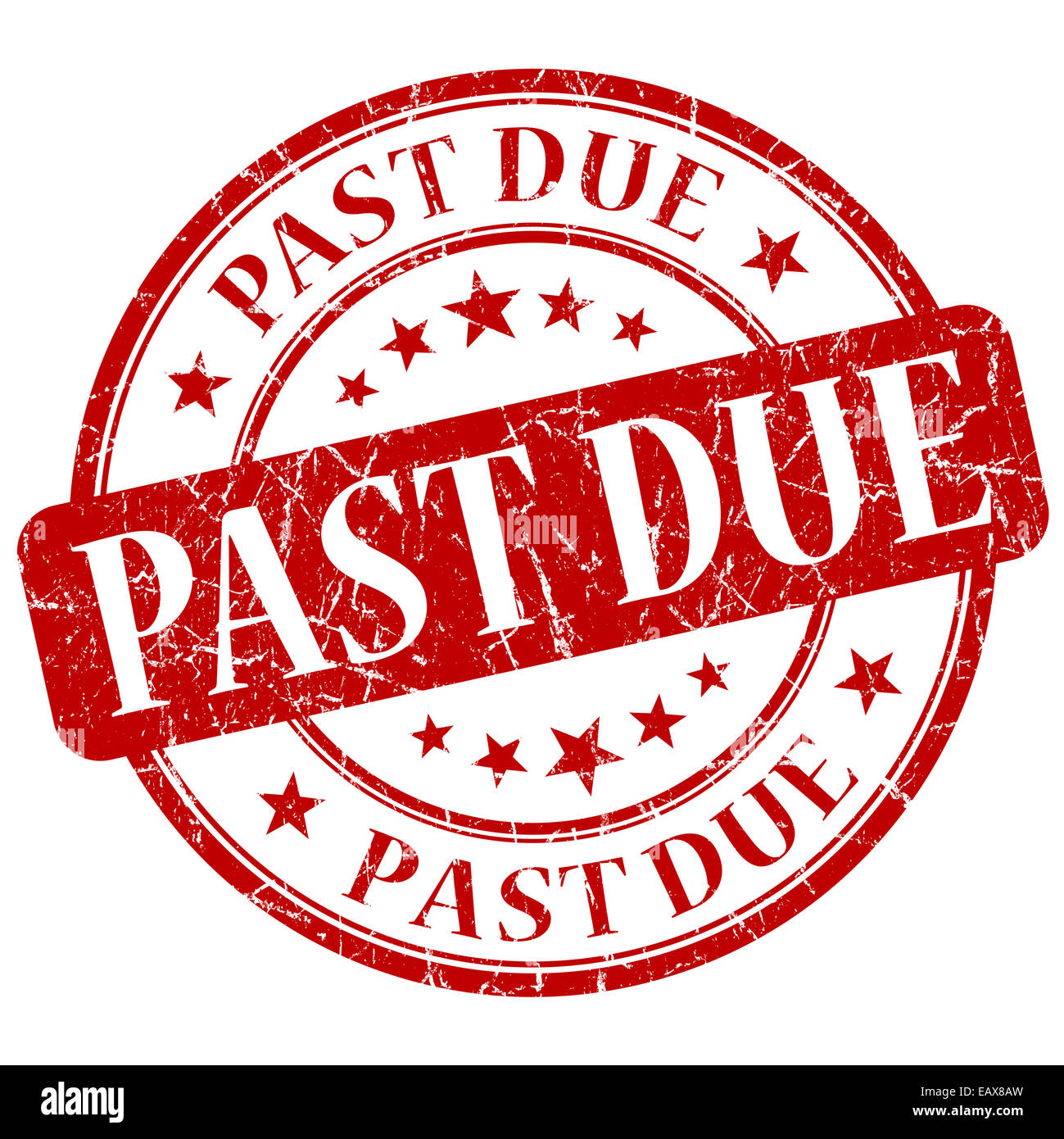 Past Due Red Stamp Stock Photo - Alamy