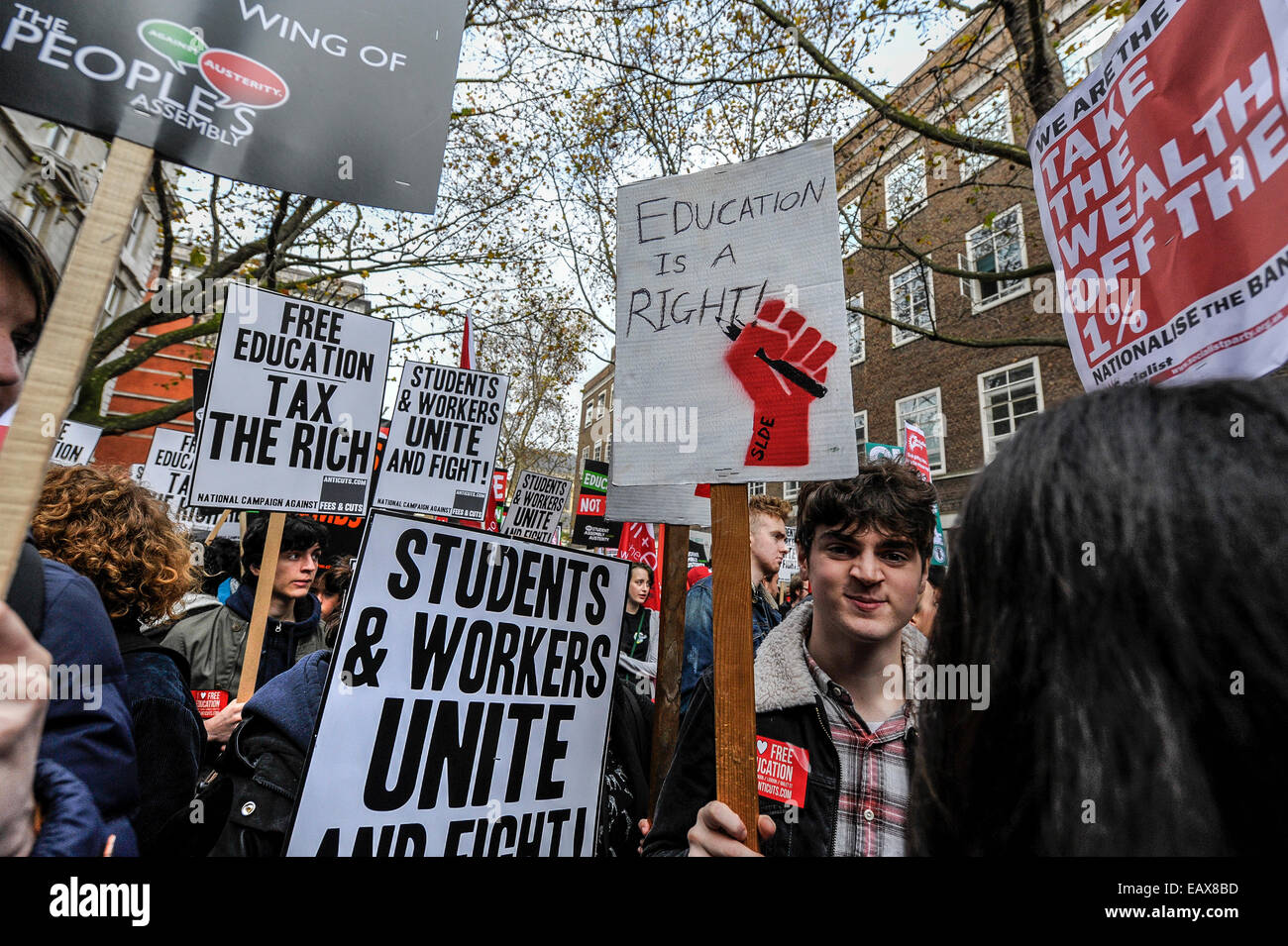 A student demonstration against education fees Stock Photo - Alamy