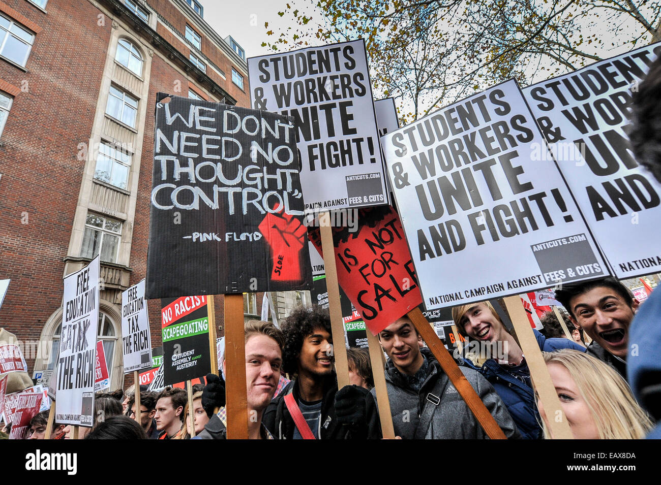A student demonstration against education fees Stock Photo - Alamy