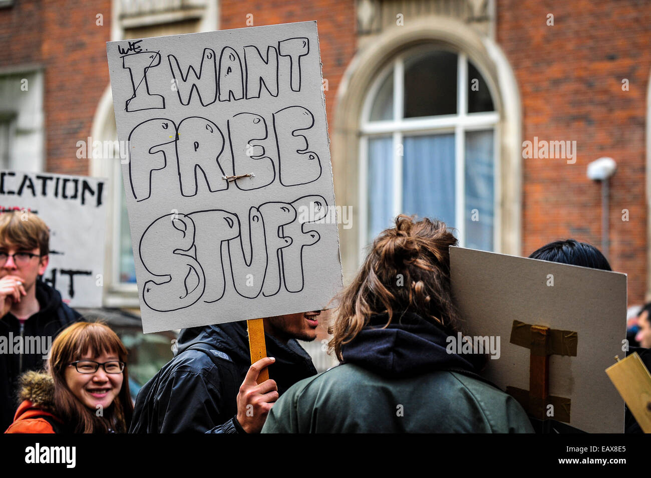A student demonstration against education fees Stock Photo - Alamy