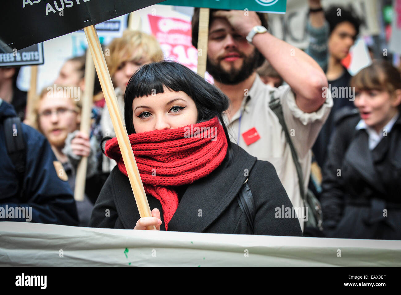A student demonstration against education fees Stock Photo - Alamy