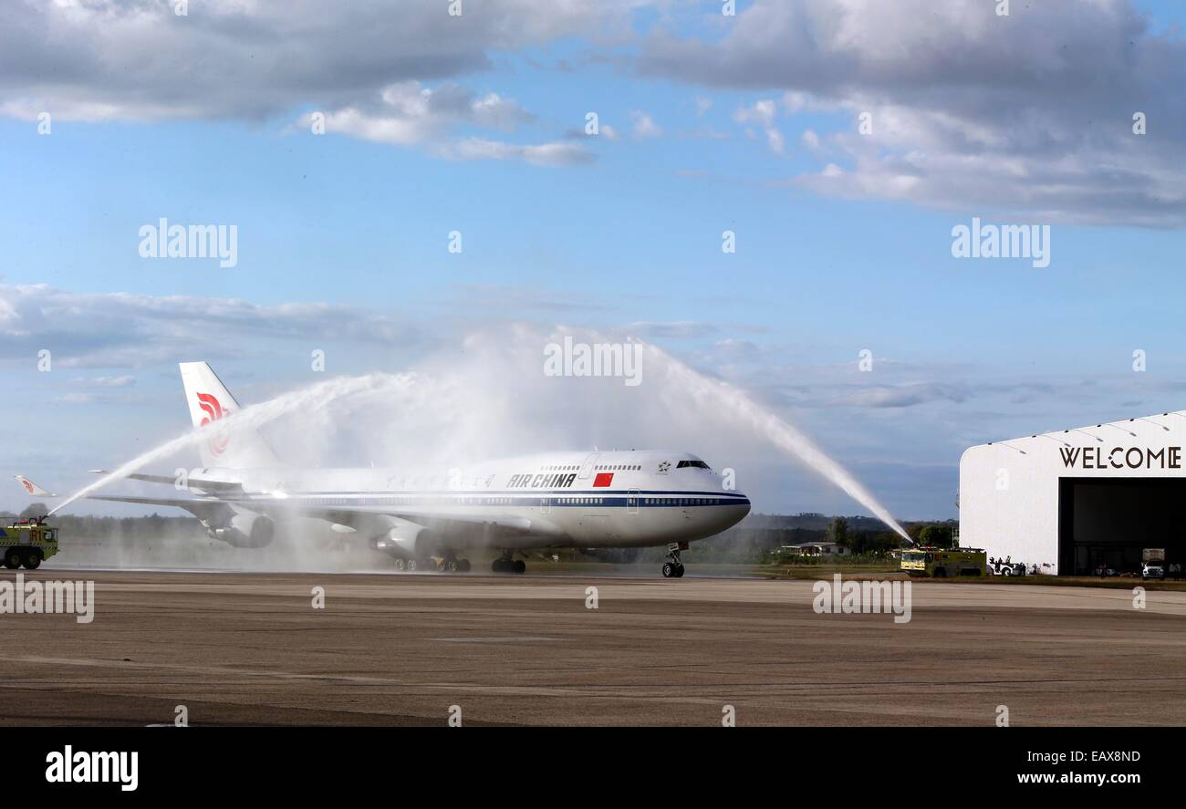 Nadi, Fiji. 21st Nov, 2014. The plane of Chinese President Xi Jinping ...
