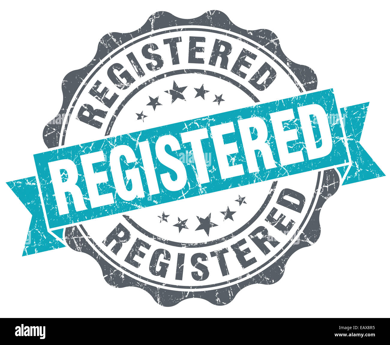 Registered blue round grunge stamp hi-res stock photography and images ...