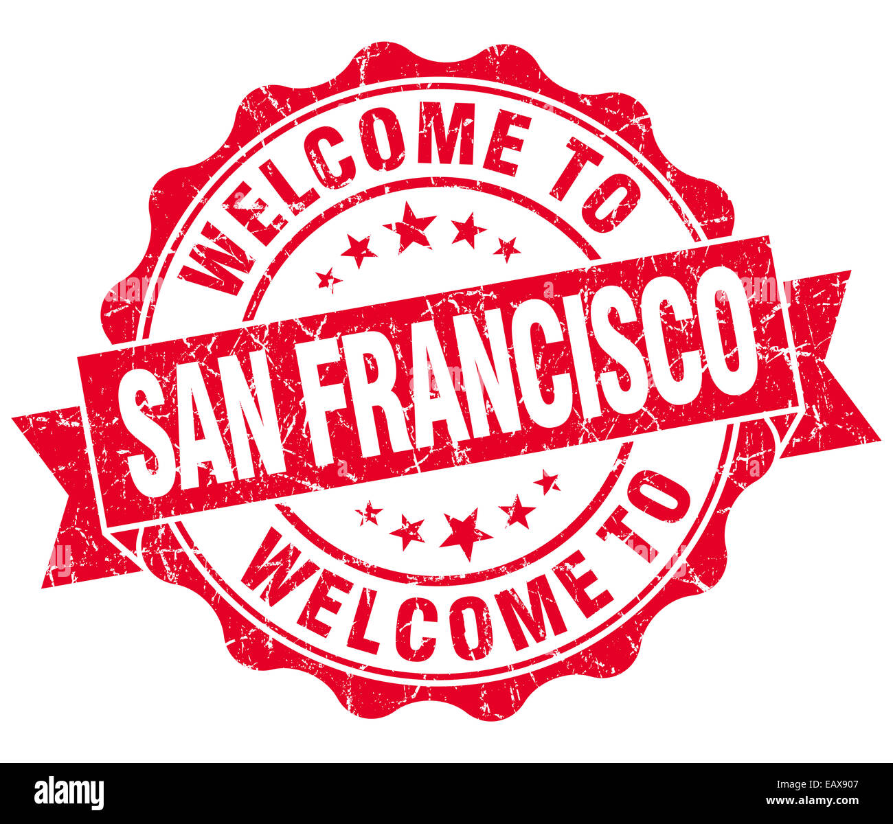 welcome to San Francisco red vintage isolated seal Stock Photo - Alamy
