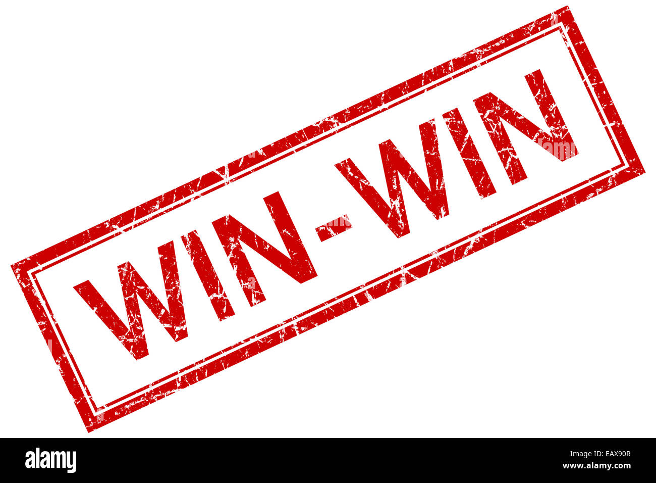 Win-win red square grungy stamp isolated on white background Stock ...