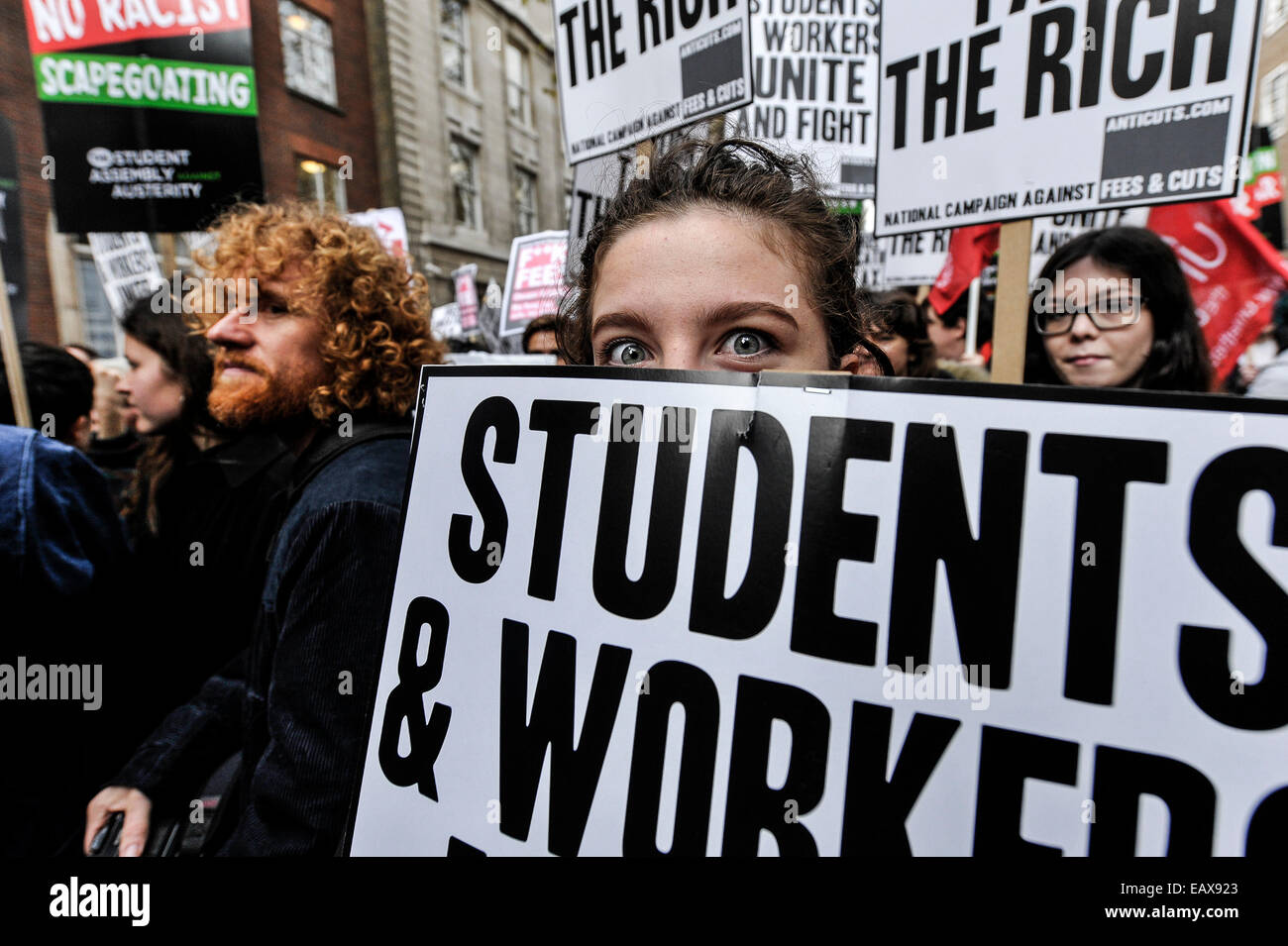 A student demonstration against education fees Stock Photo - Alamy
