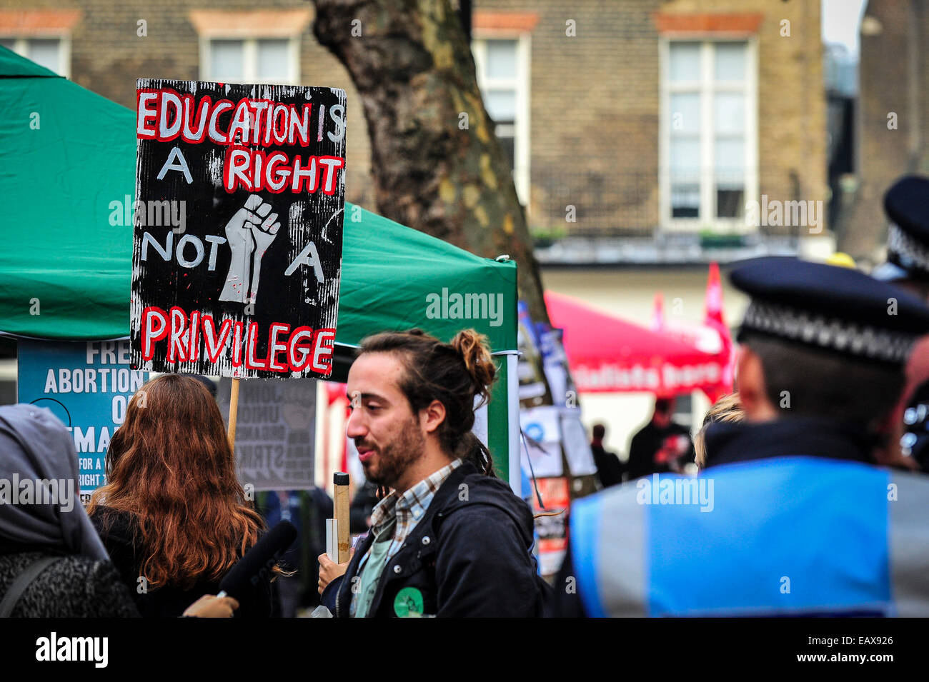 A student demonstration against education fees Stock Photo - Alamy