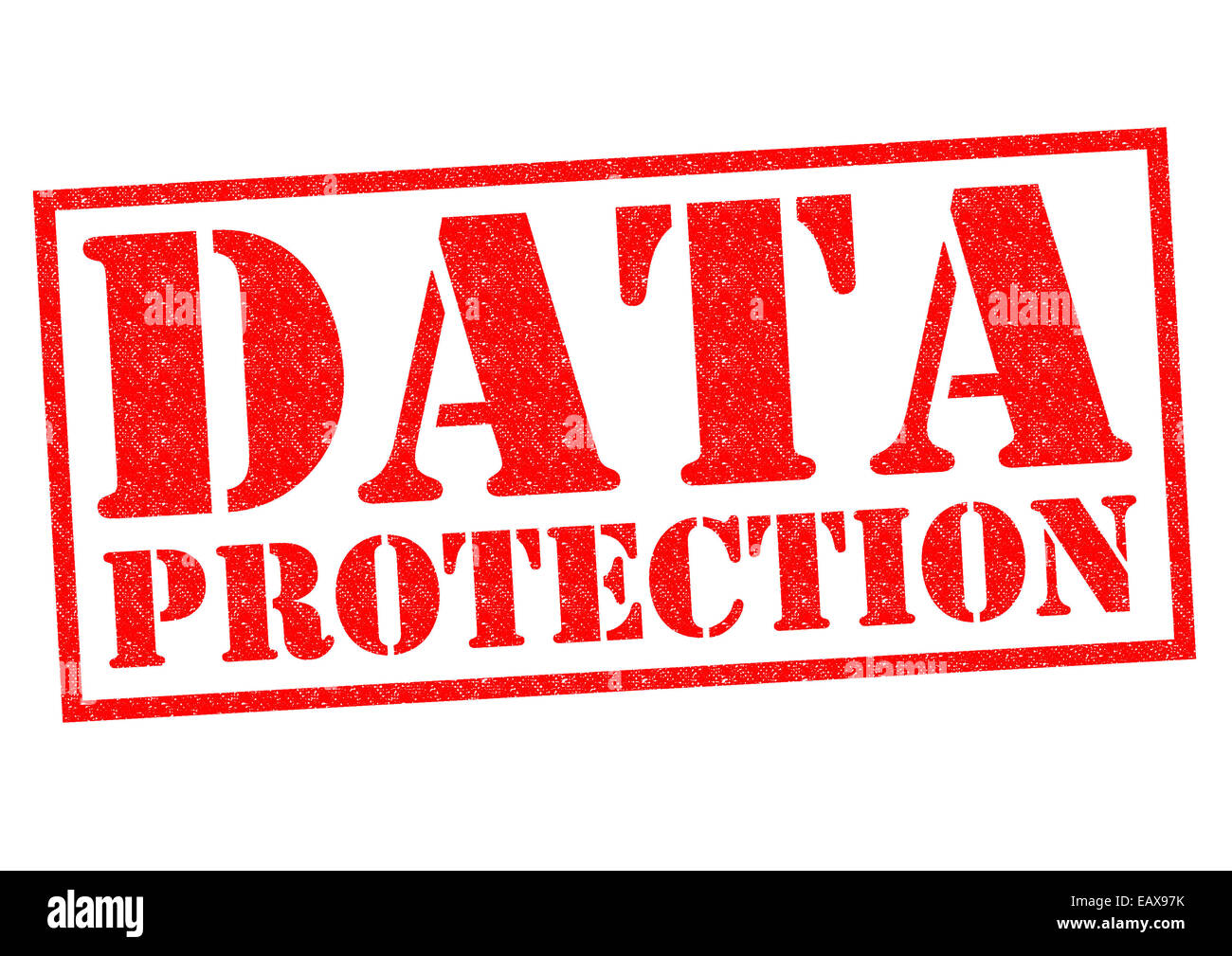 DATA PROTECTION red Rubber Stamp over a white background Stock Photo ...
