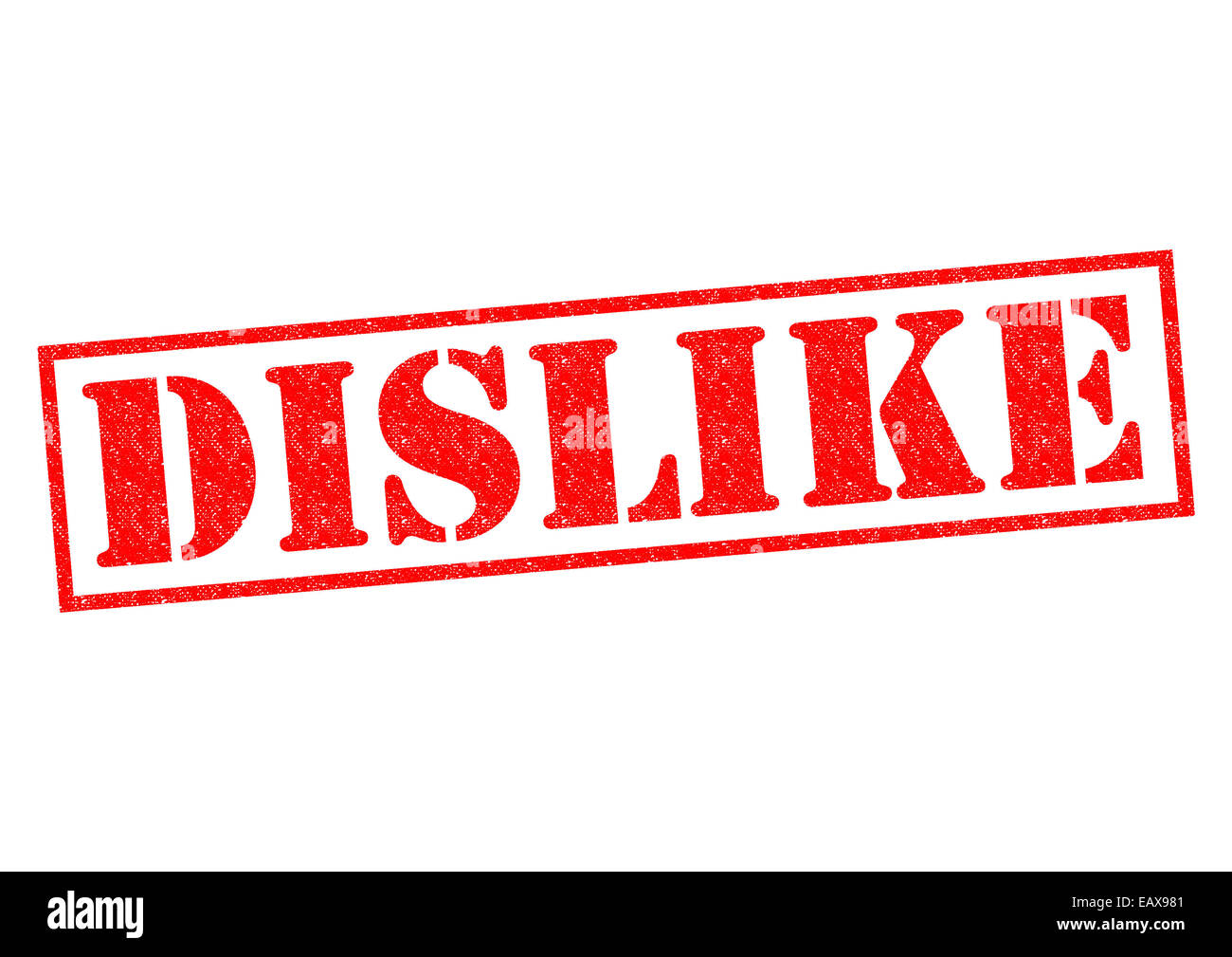 DISLIKE red Rubber Stamp over a white background Stock Photo - Alamy