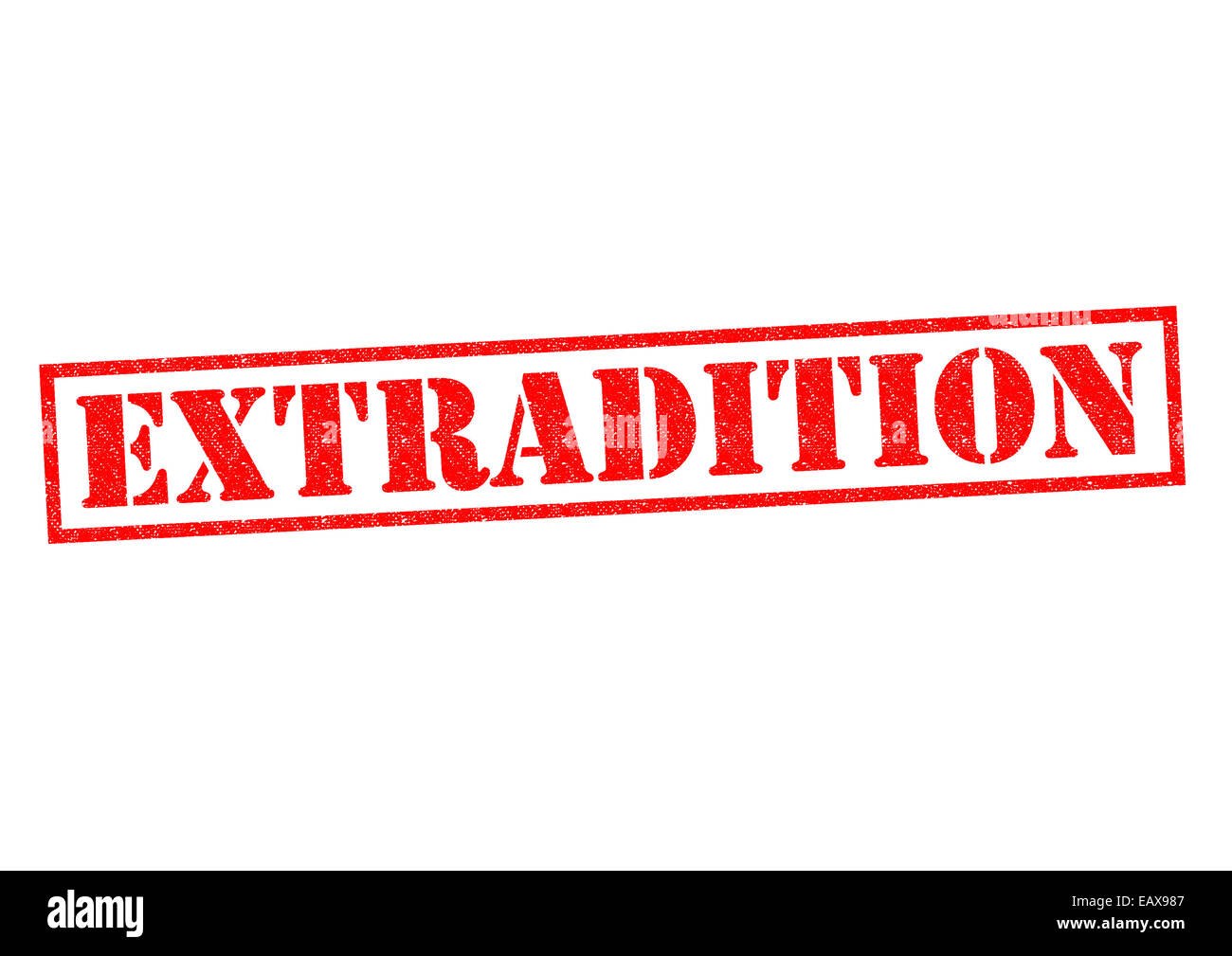 EXTRADITION red Rubber Stamp over a white background Stock Photo - Alamy