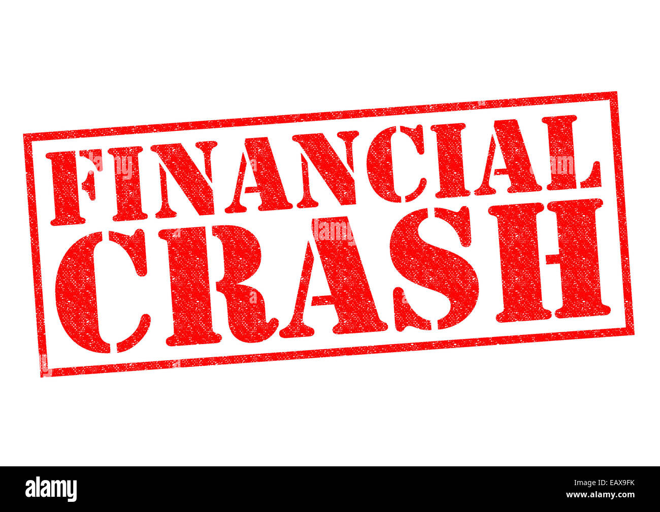 FINANCIAL CRASH red Rubber Stamp over a white background Stock Photo ...