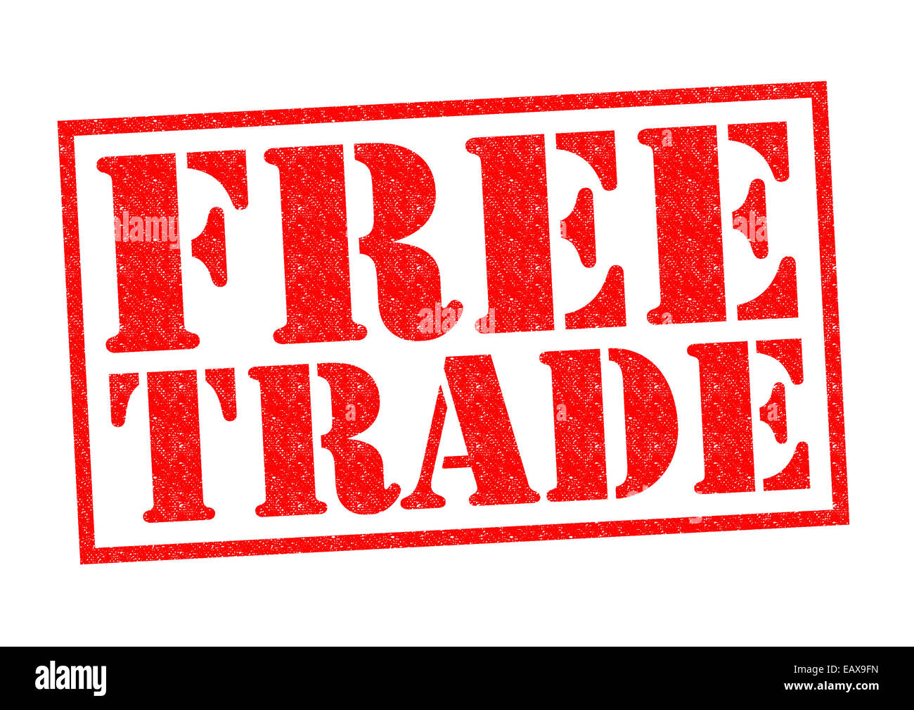 FREE TRADE red Rubber Stamp over a white background Stock Photo - Alamy