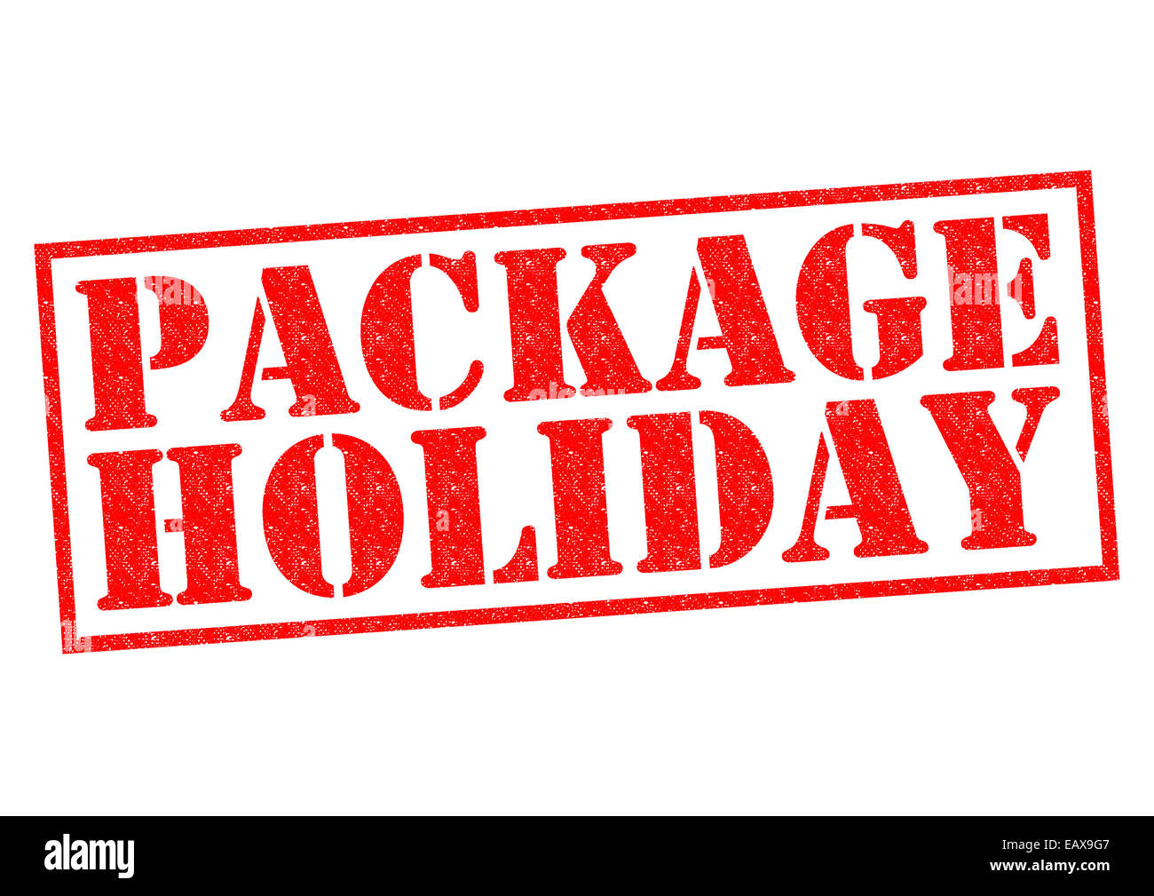PACKAGE HOLIDAY red Rubber Stamp over a white background Stock Photo ...