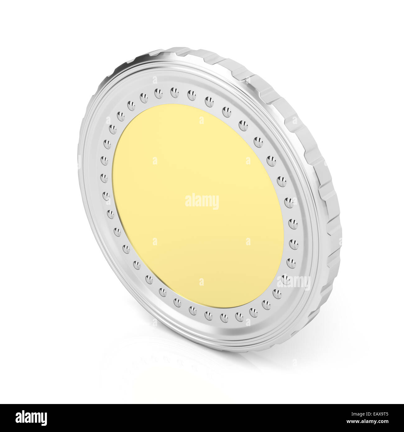 Blank coin on white background Stock Photo - Alamy
