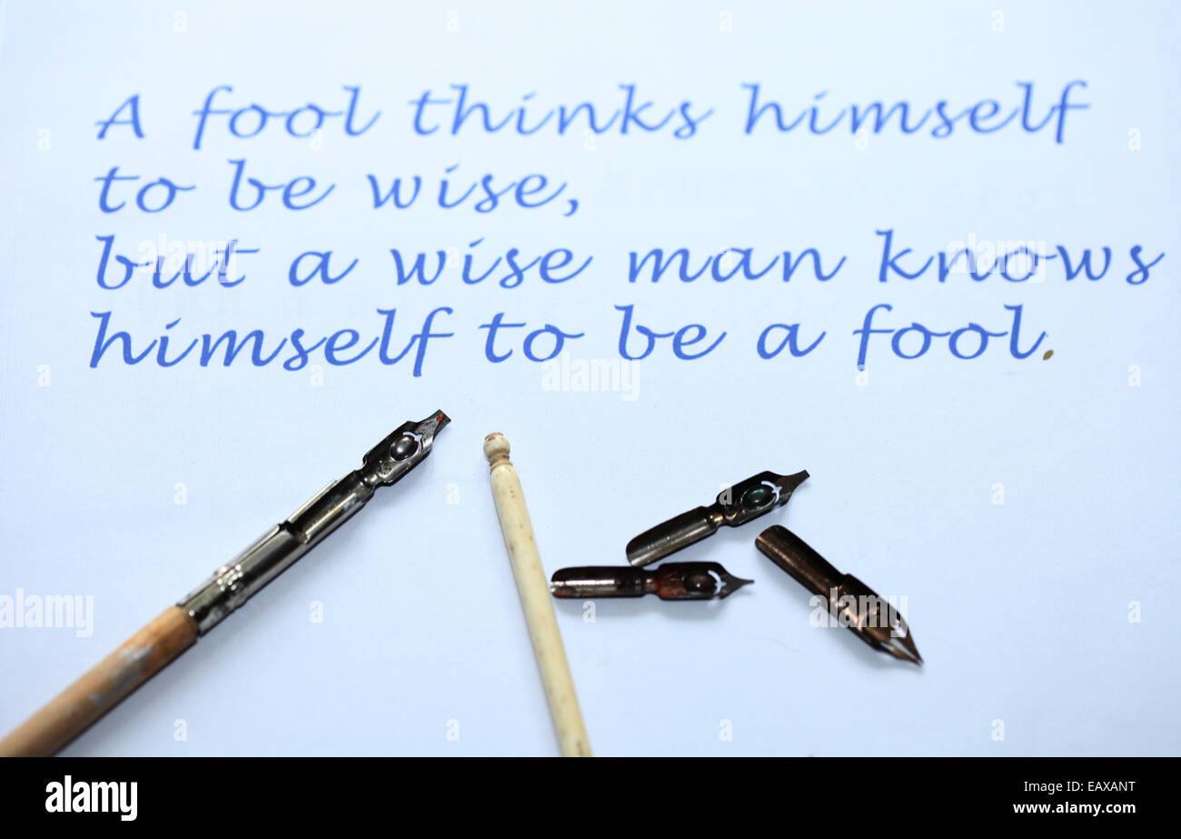 Hand written quote Stock Photo - Alamy