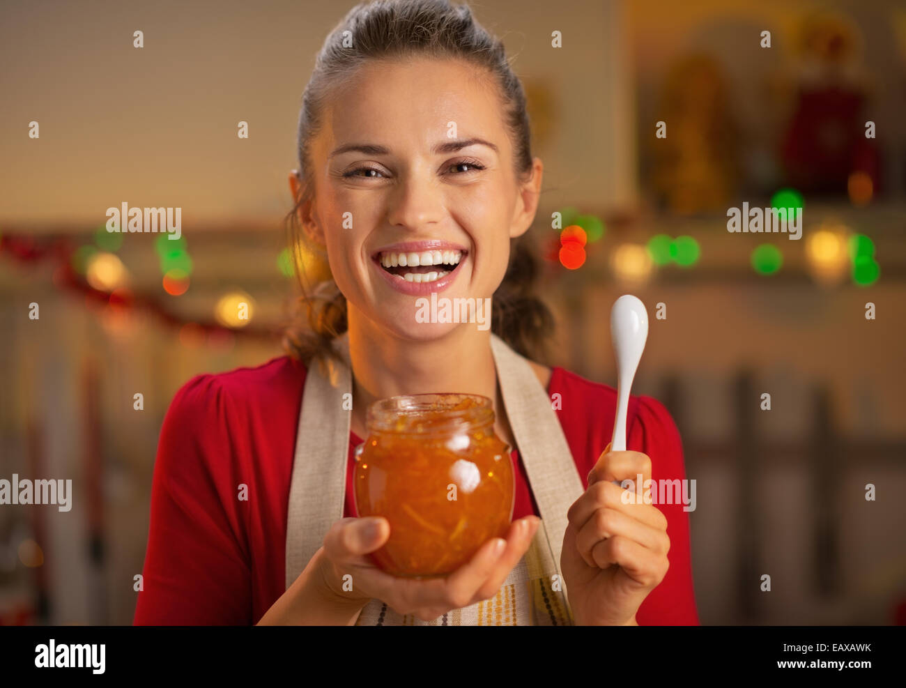 Woman holding jar jam hi-res stock photography and images - Alamy