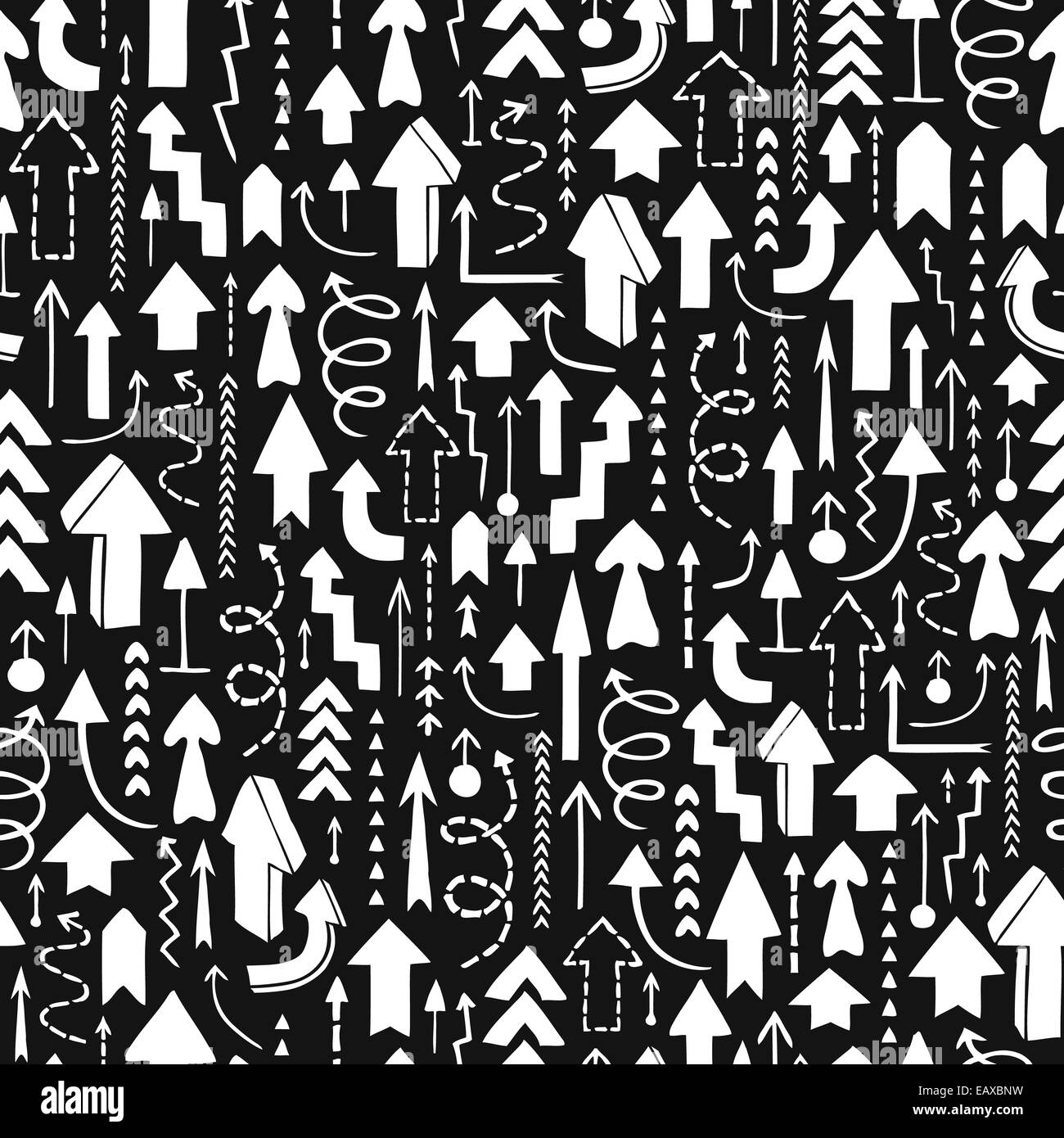 Seamless background of hand drawn arrows Stock Photo - Alamy
