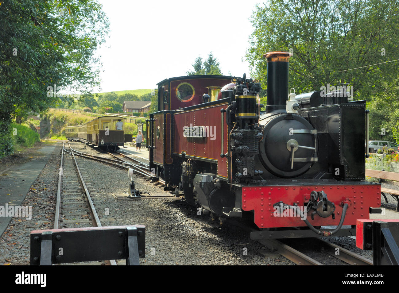 Steam Locomotive "Prince of Wales" at Devil's Bridge station Stock ...