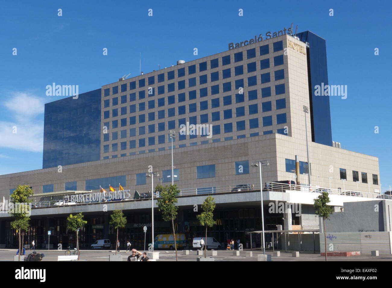 Spain Catalonia Barcelona Barcelona-Sants train station Stock Photo - Alamy