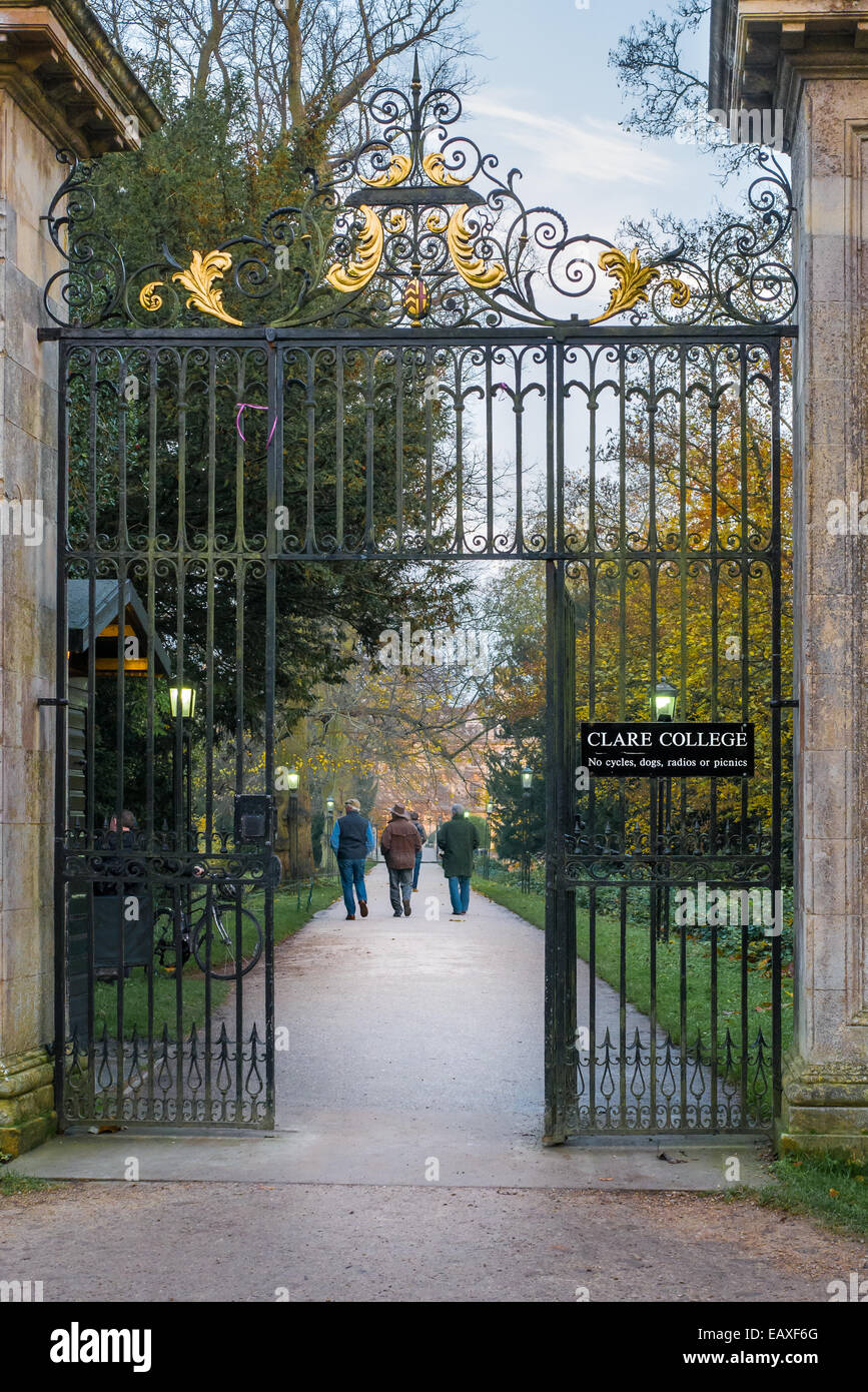 Clare college cambridge gate hi-res stock photography and images - Alamy