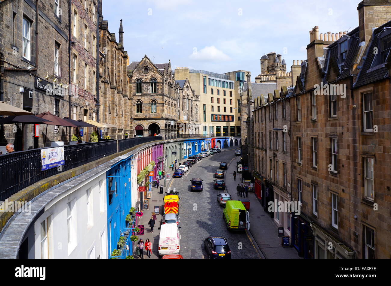 Colourful Victoria Street in Edinburgh, Scotland Stock Photo - Alamy