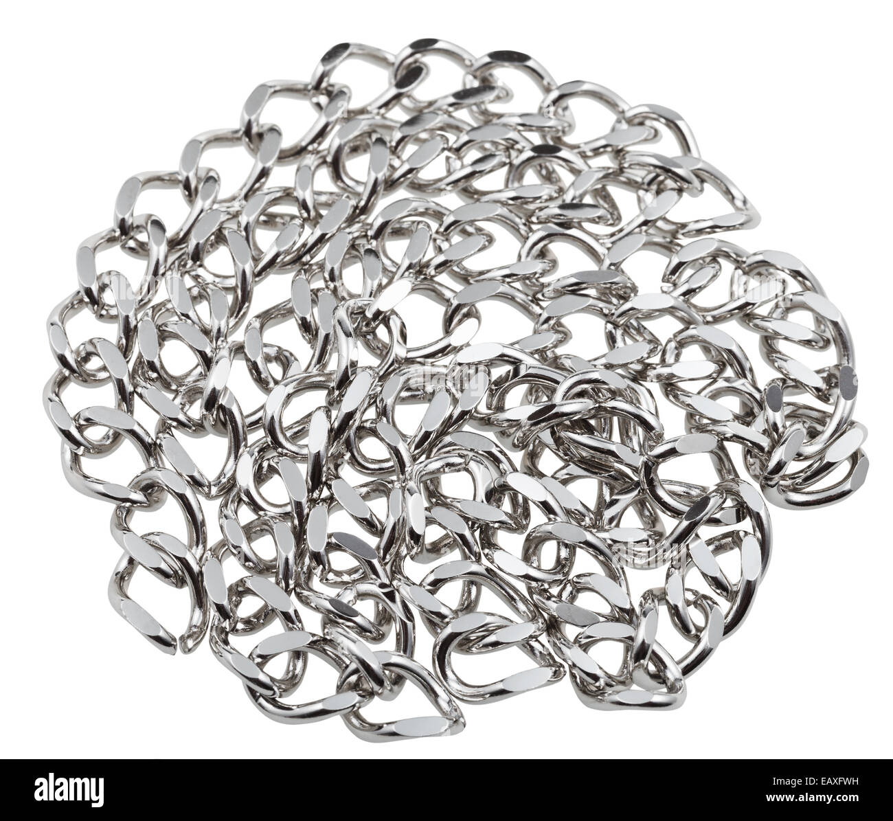pile from metal chain up isolated on white background Stock Photo - Alamy
