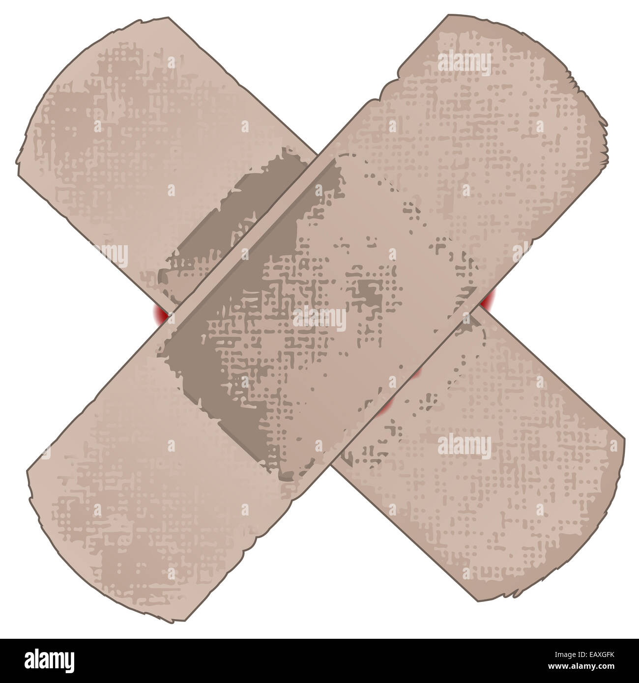 Crossed plasters Cut Out Stock Images & Pictures - Alamy