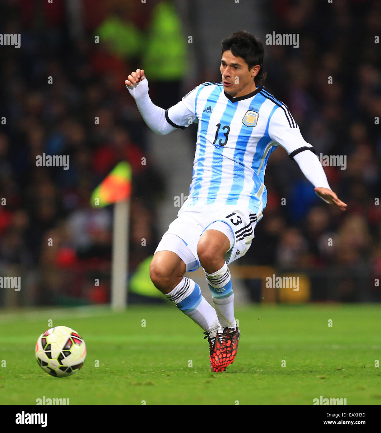 Manchester, UK. 18th Nov, 2014. Facundo Roncaglia of Argentina ...