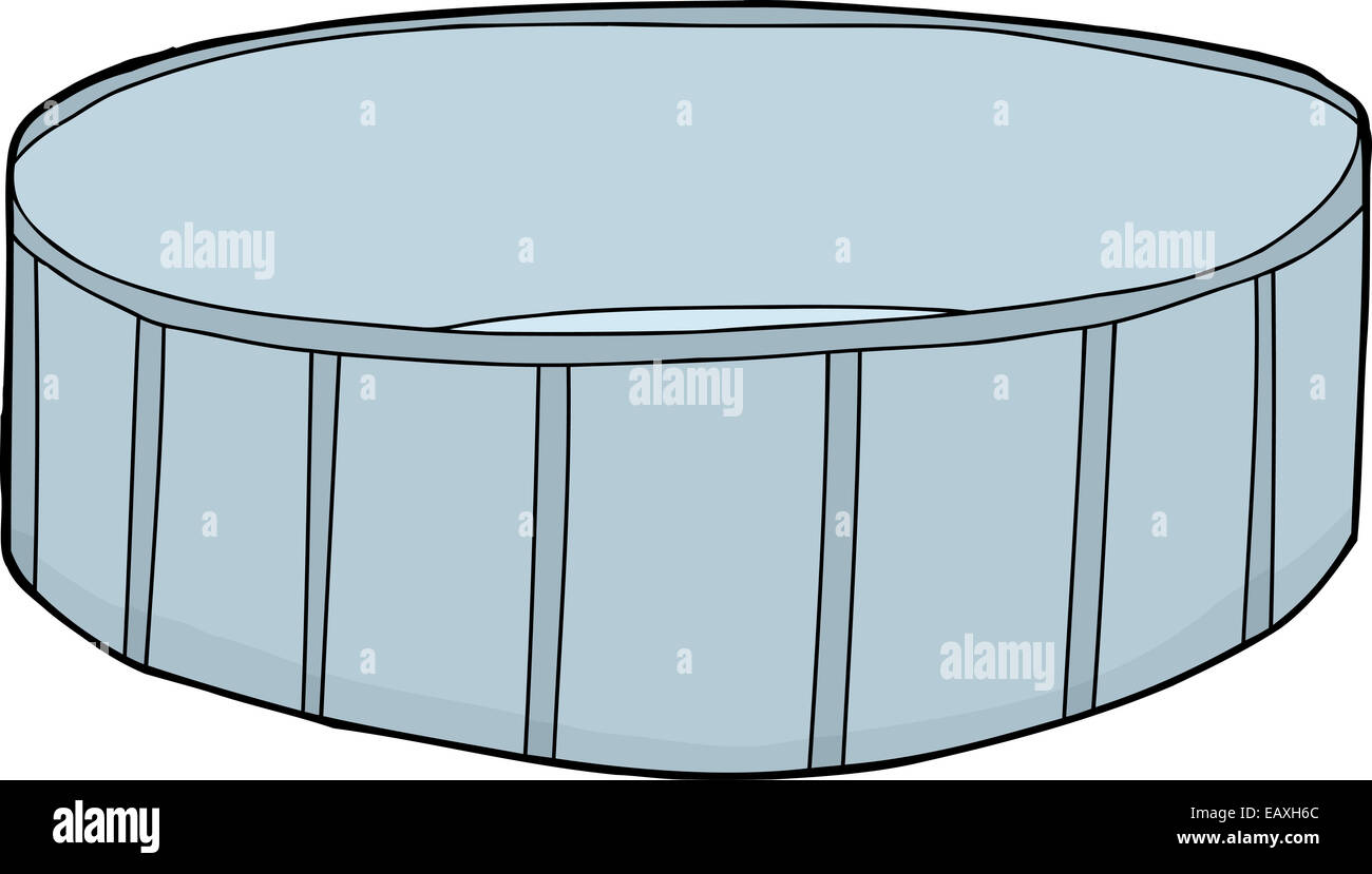 Cartoon empty blue swimming pool over white background Stock Photo - Alamy