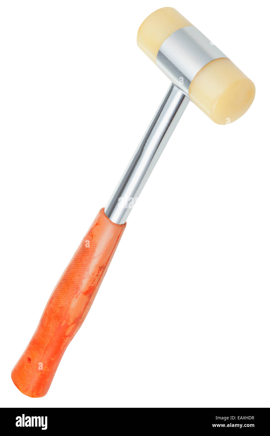 Soft-faced mallet isolated on white background Stock Photo - Alamy