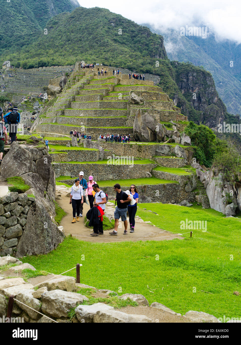 The Incan ruins of Machu Picchu, near Aguas Calientes, Peru Stock Photo ...