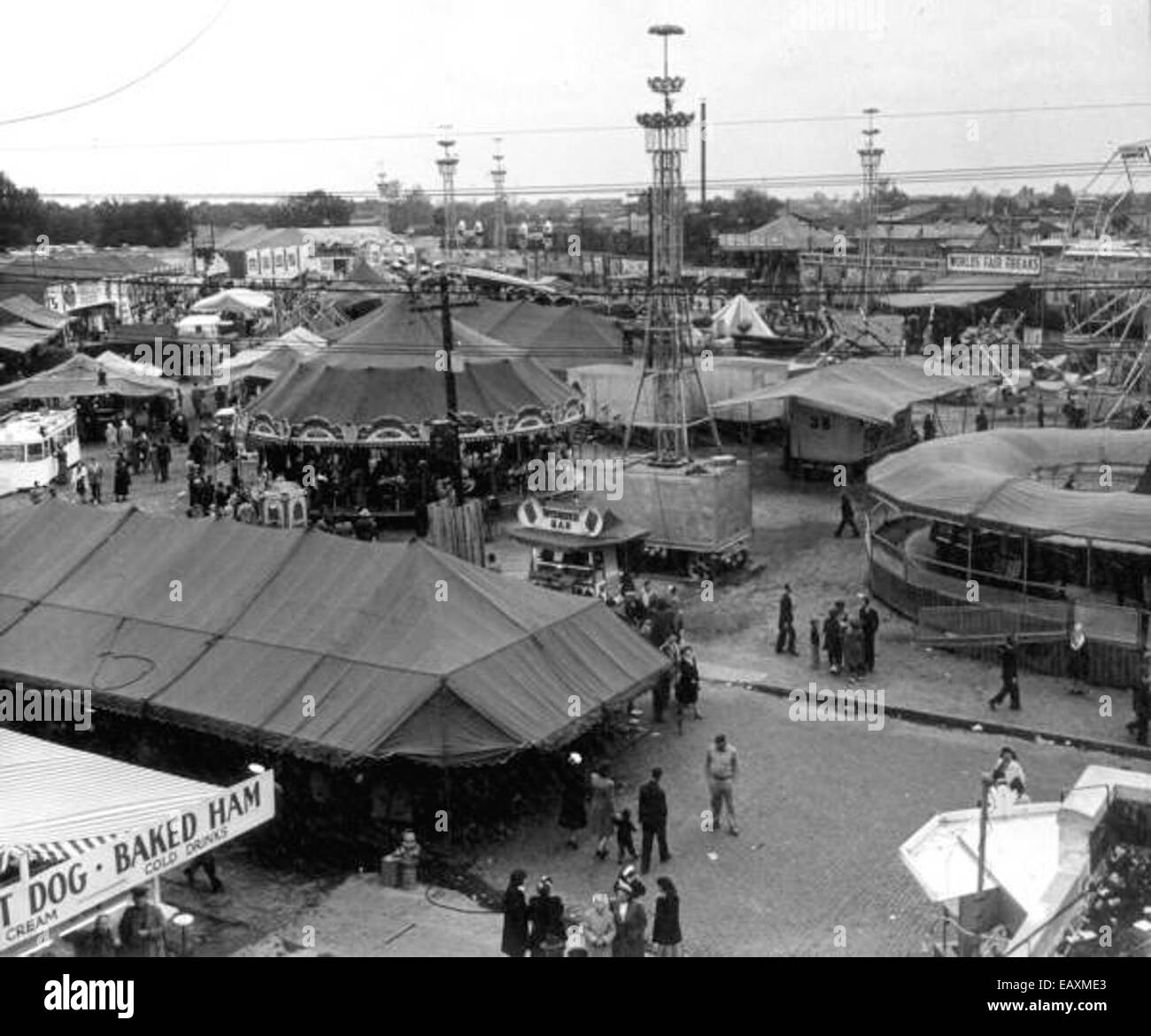 This photograph shows the vibrant amusement rides at the Florida State ...