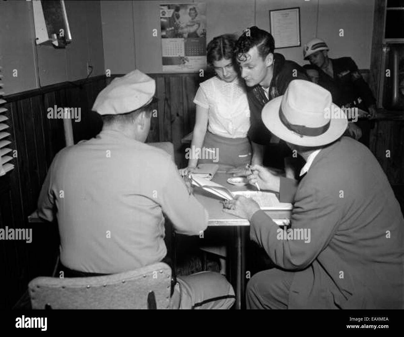 This photo captures the moment witnesses were interviewed at the scene ...