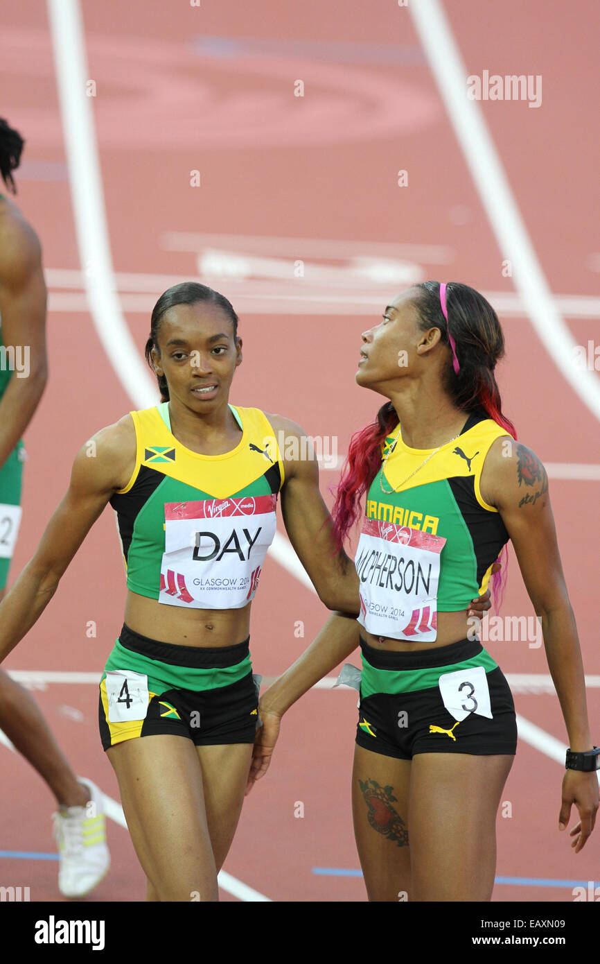 Christine DAY (bronze) & Stephanie MCPHERSON (gold) of Jamaica in the ...