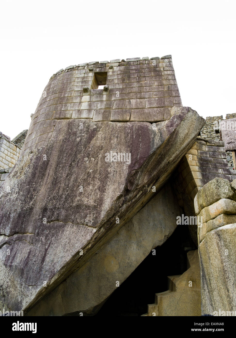 The Royal Tomb at the Incan ruins of Machu Picchu, near Aguas Calientes ...