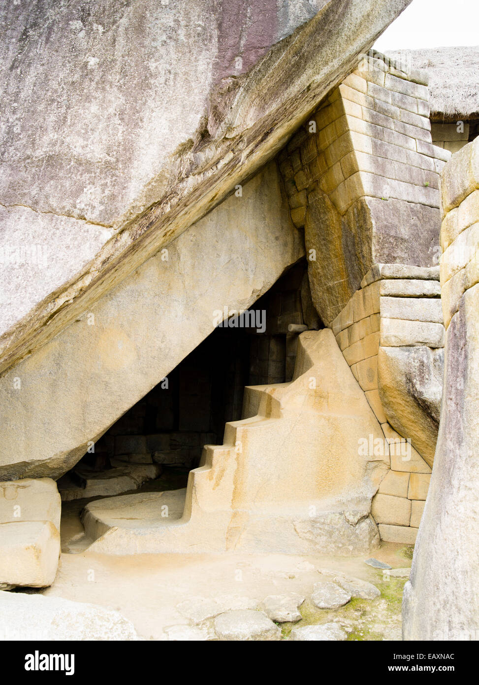 The Royal Tomb at the Incan ruins of Machu Picchu, near Aguas Calientes ...