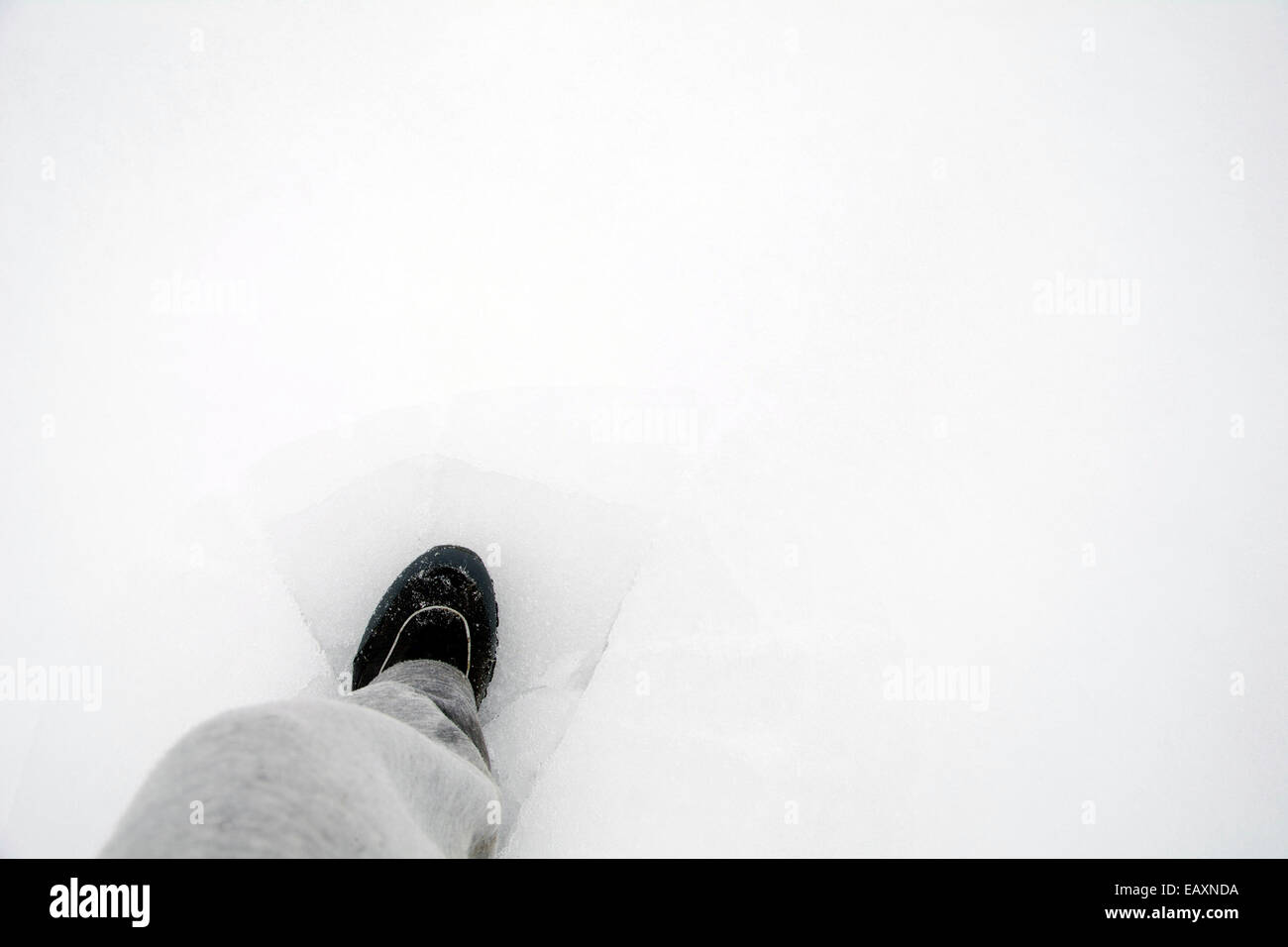 Dangerous step to be taken Stock Photo - Alamy