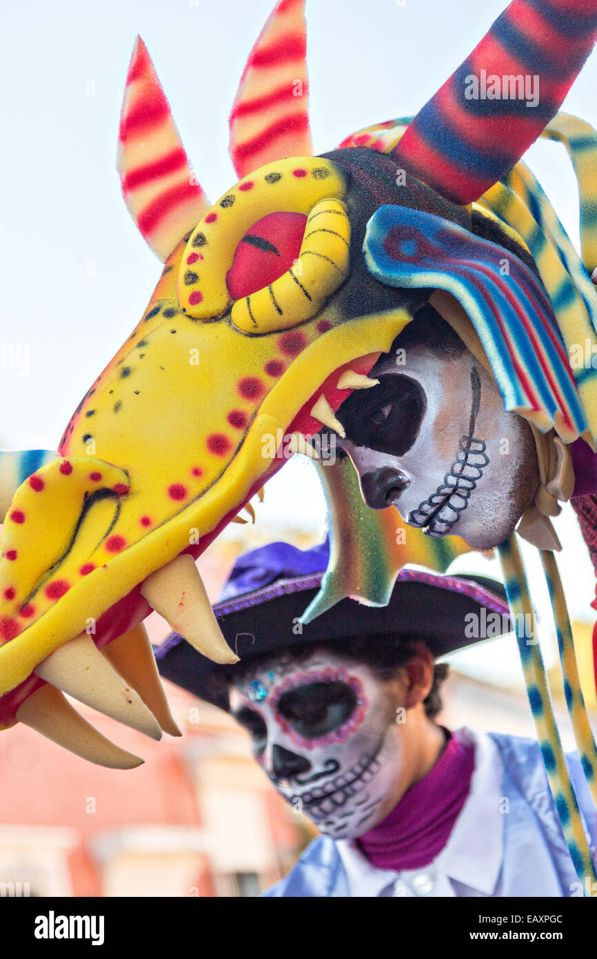 People dressed as skeletons during the Day of the Dead Festival known ...