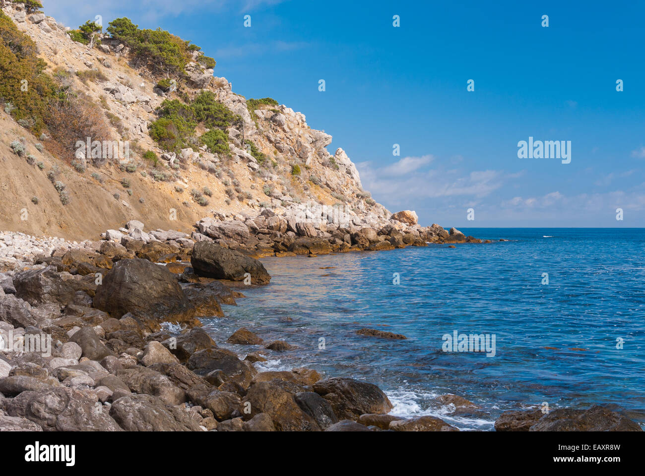 Black Sea shore wild landscape Stock Photo - Alamy