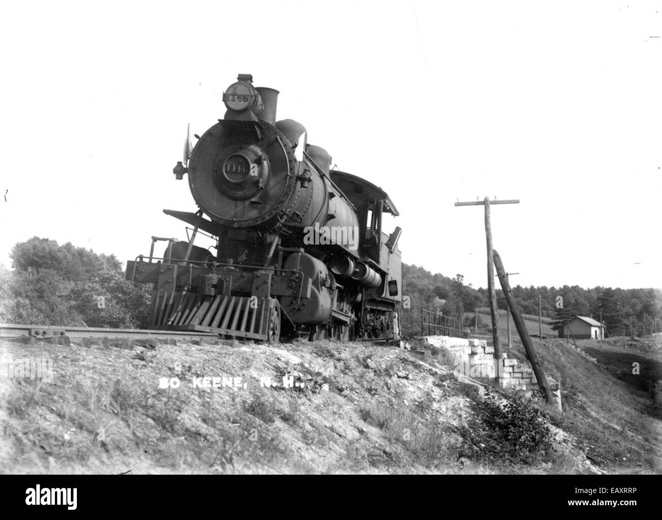 Vintage engine on railway Black and White Stock Photos & Images - Alamy