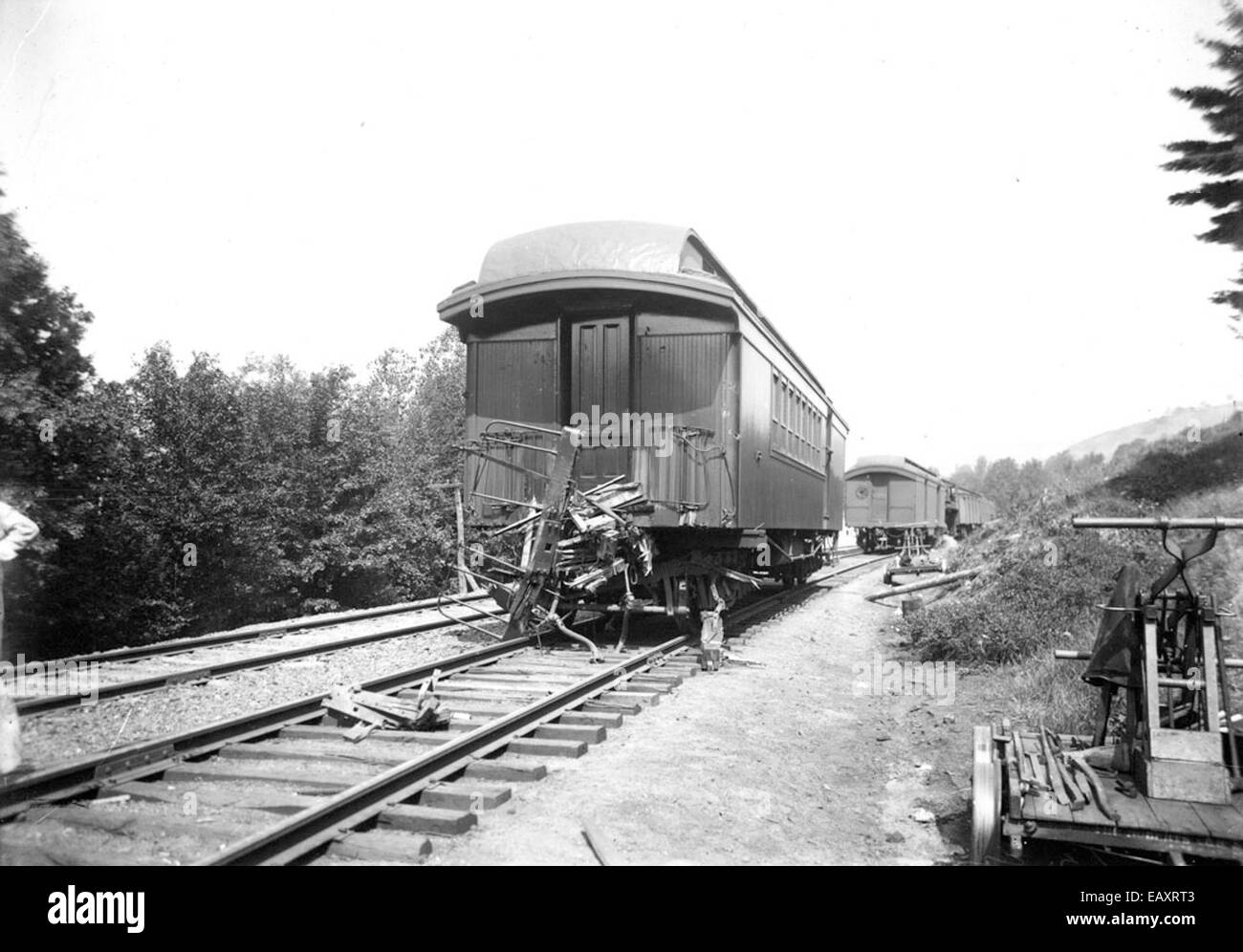 The image of the train damage in Keene, New Hampshire, caused by an ...