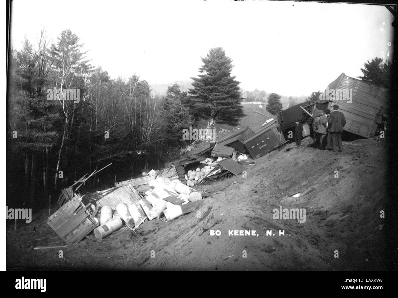 Train wreck, South Keene Stock Photo - Alamy