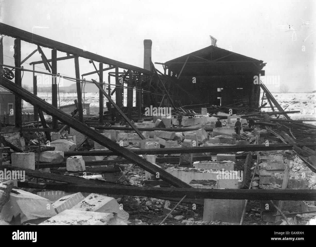 Aftermath of explosion Black and White Stock Photos & Images - Alamy