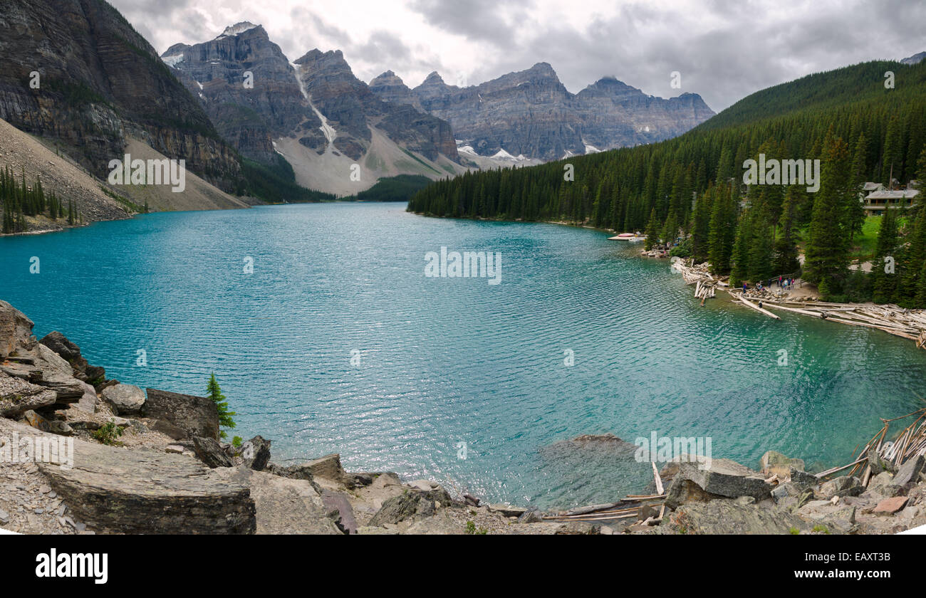 overview of Moraine Lake in Canada Stock Photo - Alamy
